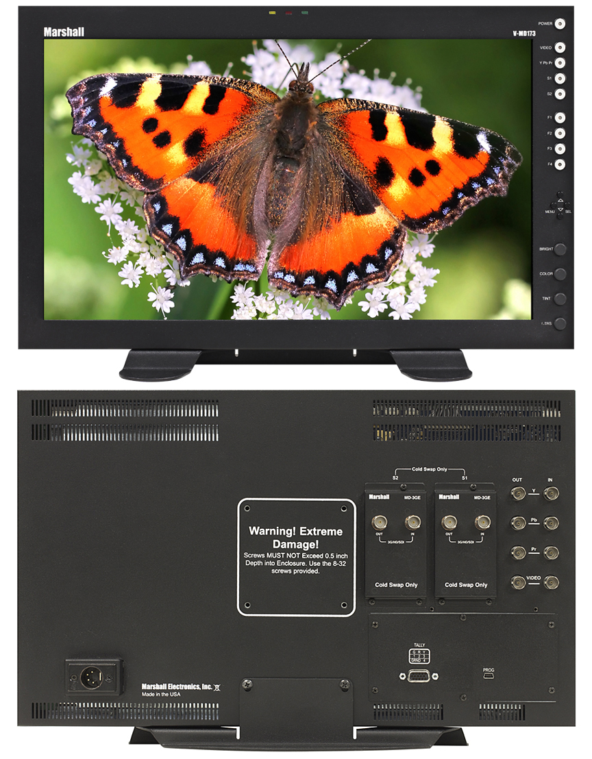 Marshall Electronics V MD173 6RU 17 Full Resolution Rack Mount Standalone Monitor With 